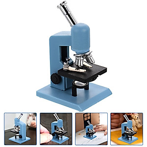 Zerodeko 1:12 Scale Dollhouse Microscope, Realistic Miniature Microscope Model, Fake Biological Microscopes for Dollhouse DIY Micro Landscape Ornament