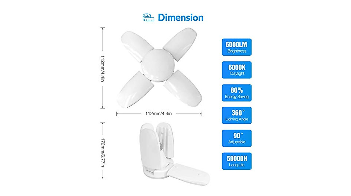 Tycolit 50W LED Transformable Ceiling Light | Bright Garage & Workshop ...