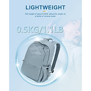 UPPACK Backpack For Women Aesthetic Blue Backpack For Men Lightweight Gym Backpack Bag Casual Daypack Laptop Backpack College
