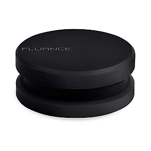 Fluance HiFi Vinyl Record Weight Stabilizer High Mass 760 gram Steel LP Disc Turntable Accessory with Antiresonance Rubberized Coating and Protective Velvet Pad for Vibration Damping (RW03)