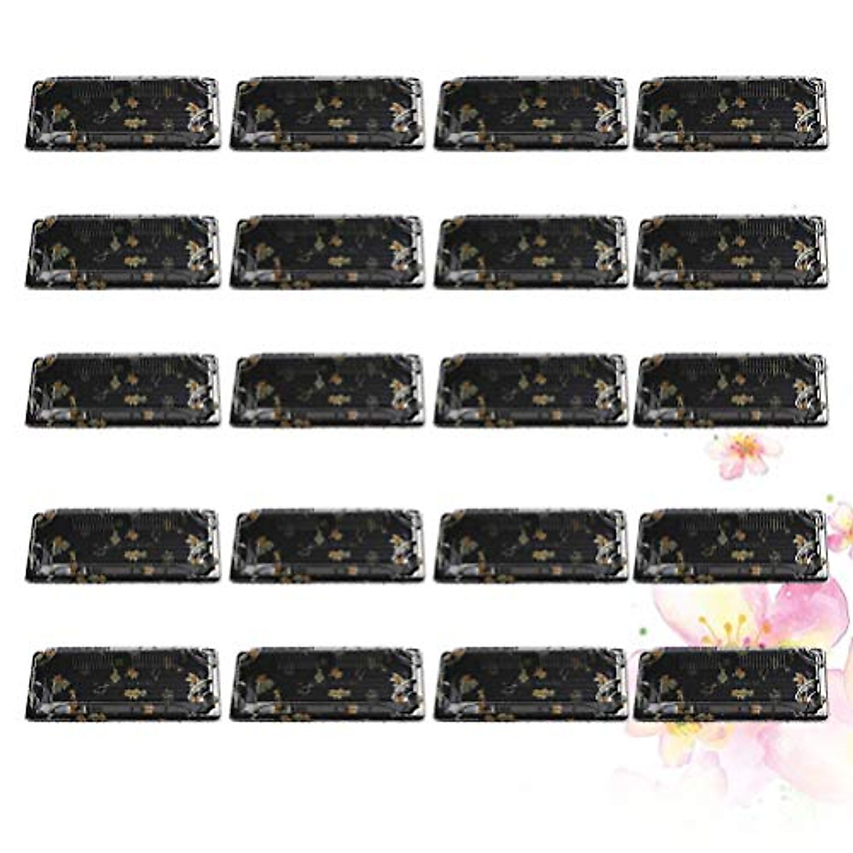 DOITOOL 50PCS Disposable Sushi Box Sushi Tray Meal Prep Containers Disposable Lunchbox with Lid Food Storage Containers for Kitchen Restaurant