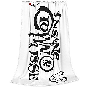 Insane Hip Clown Hop Posse Throw Blankets Flannel Blanket Lightweight Throw Blanket for Couch Bed Soft Warm Cozy 80"x60"