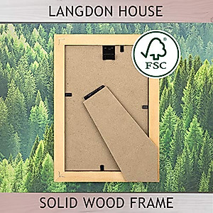 Langdon House 4x6 Picture Frames (Cherry Stained, 3 Pack), Solid Wood 4 x 6 Traditional Photo Frames with Wall Mount Hooks and Table Top Easel, Crestwood Collection