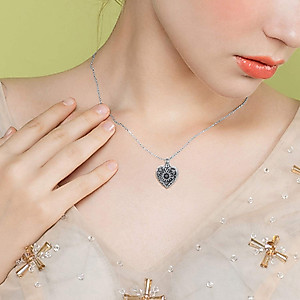 SOULMEET Sterling Silver Cameo Sunflower Cremation Necklace for Ashes Cherish URN Memories Jewelry to Keep Someone Near to You