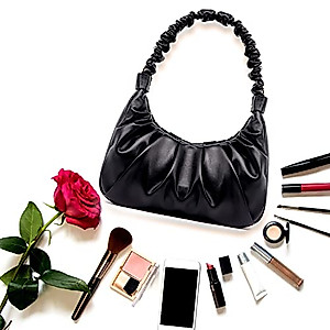 PS PETITE SIMONE Small White Purse Sofii Shoulder Bag Mini Black Clutch Purses for Women Trendy Handbag Beige Purse