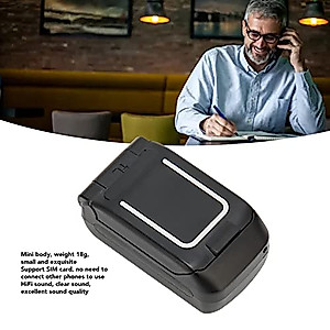 Small Flip Phone, Flip Cell Phone 0.66 Inch Bluetooth for Seniors (Black)