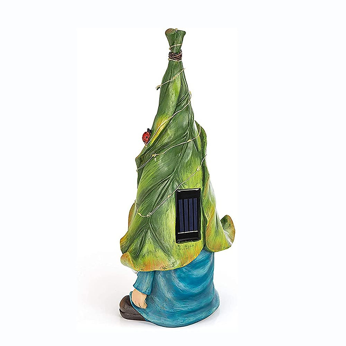 Sxxrdz Creative Garden Resin Gnome Statue Cute Shaped Gnome Figurine, Outdoor Garden Waterproof Figurine with Solar Powered LED Lights, for Home Garden Outdoor Indoor Decor Supplies