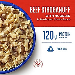 Mountain House Beef Stroganoff with Noodles #10 Can, Freeze Dried Survival & Emergency Food, 10 Servings