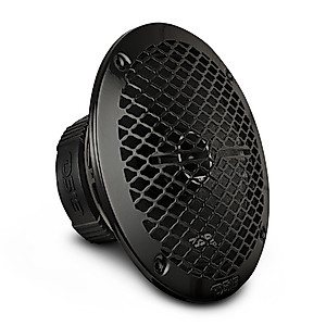DS18 PRO-ZT Pro Audio Coaxial Midrange Speakers with Built-in Bullet Tweeter, 4-Ohms, Water Resistant - Black Metal Mesh Grill Included (1 Speaker) (8" inches)