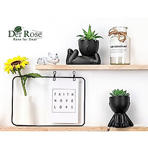Der Rose Set of 2 Fake Plants Artificial Succulent Plants for Office Desk Accessories Bathroom Home Room Aesthetic Decor Indoor
