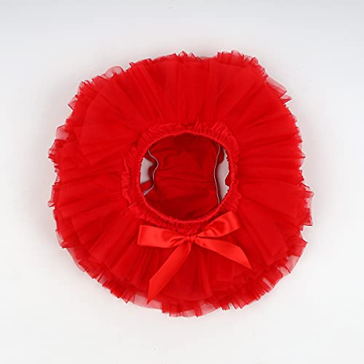 HOOLCHEAN Infant Toddler Baby Girls Super Soft Fluffy Tutu Skirt and Headband Set with Diaper Cover Bloomer Red 2, 6-12 Months