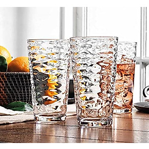 Glaver's Drinking Glasses Set of 10 Highball Glass Cups, Premium Glass Quality Coolers 17 Oz. Glassware. Ideal for Water, Juice, Cocktails, and Iced Tea. Dishwasher Safe.…