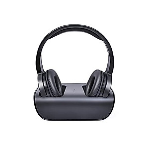 Zanchie Wireless Headphones for TV Watching with RF Transmitter & Charging Dock (Digital Optical RCA AUX), On-Ear Digital TV Headsets for Seniors, Plug n Play, up to 330ft, No Audio Delay