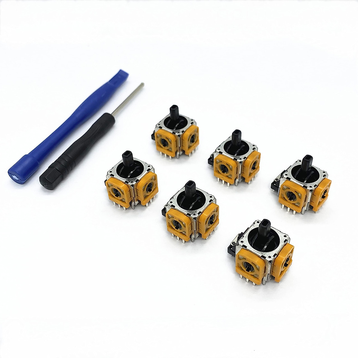 LANDALANYA New Compatible 3D Analog Sensor Wheel Thumb Sticks Joystick Rocker Module Replacement for Sony PS5 Game Controller 6pcs