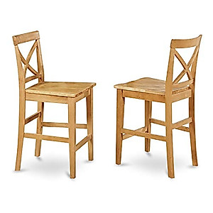 East West Furniture CAPB7H-OAK-W Dining Set, 7-Piece