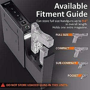 Z ZLJUAN Mounted Gun Safe for Pistols,Quick-Access Handgun Safe for Nightstand Bedside Desk Bed Gun Safes,Pistol Safe with Keypad Lock,Key
