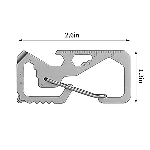 Christmas Gifts for Men, Utility Pocket Tool, Small Edc multi-tool, 8 in 1 Keychain Multi-Tool,Valentines Day Gifts for Him, Christmas Stockings (Key Buckle)