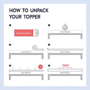 Mellow 4 Inch Memory Foam Mattress Topper with Cover, Calming Green Tea Infusion, Short Queen