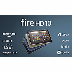 Amazon Fire HD 10 tablet, 10.1", 1080p Full HD, 32 GB, latest model (2021 release), Olive