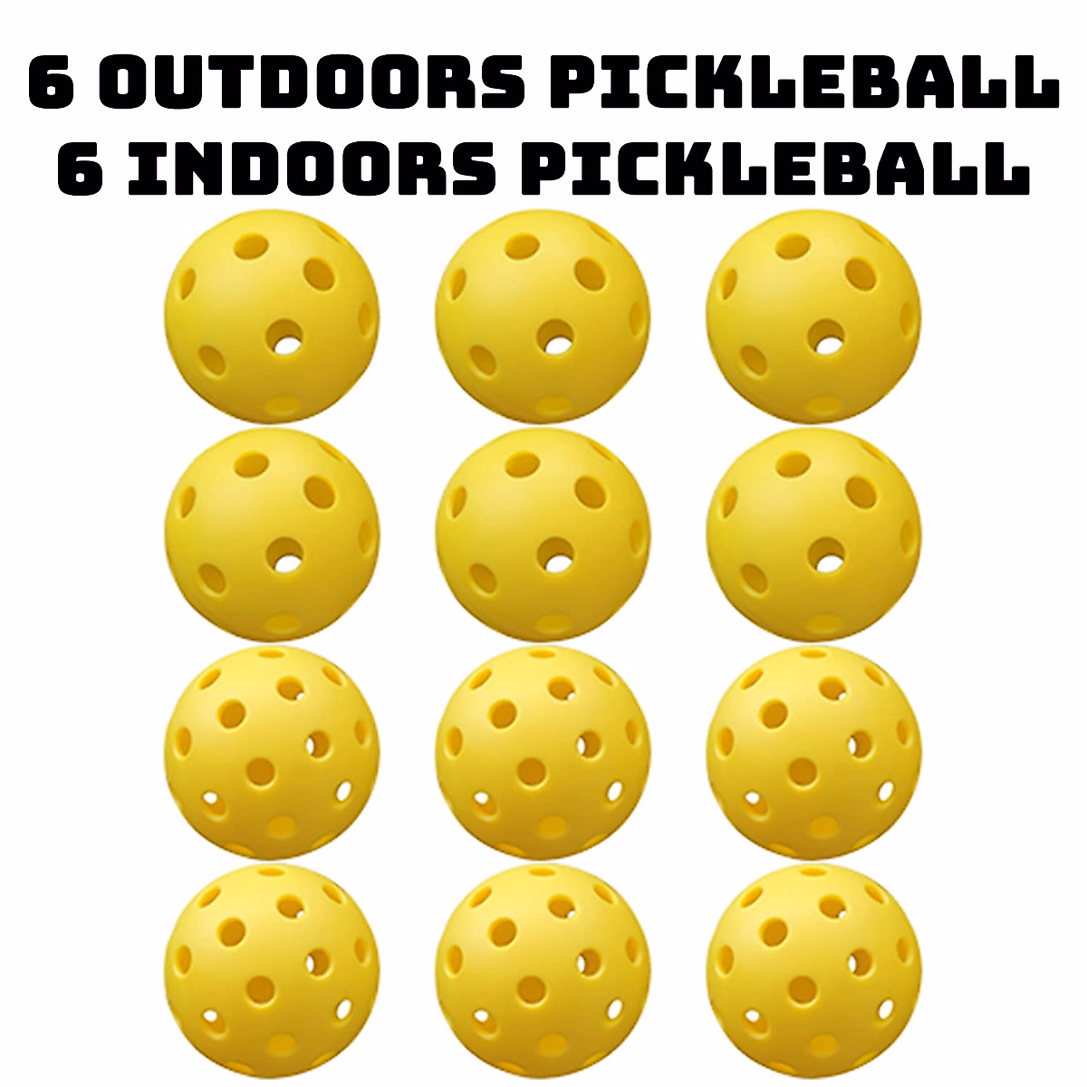 Innoglory Pickleball Set with 4 Paddles and Net 12 Pickleballs, 22FT PE Anti-Aging Net, Anti-Rust Frame, 4 Wooden Pickleball Paddles,6 Outdoor Pickleballs 6 Indoor Pickleballs with Carry Bag