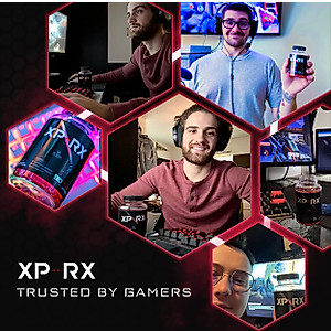 XP-RX Gamer Supplement for Energy, Focus & Endurance - Zero Crash Gaming Pills with 100mg Caffeine - Sugar Free Gaming Supplement by Dr. Emil
