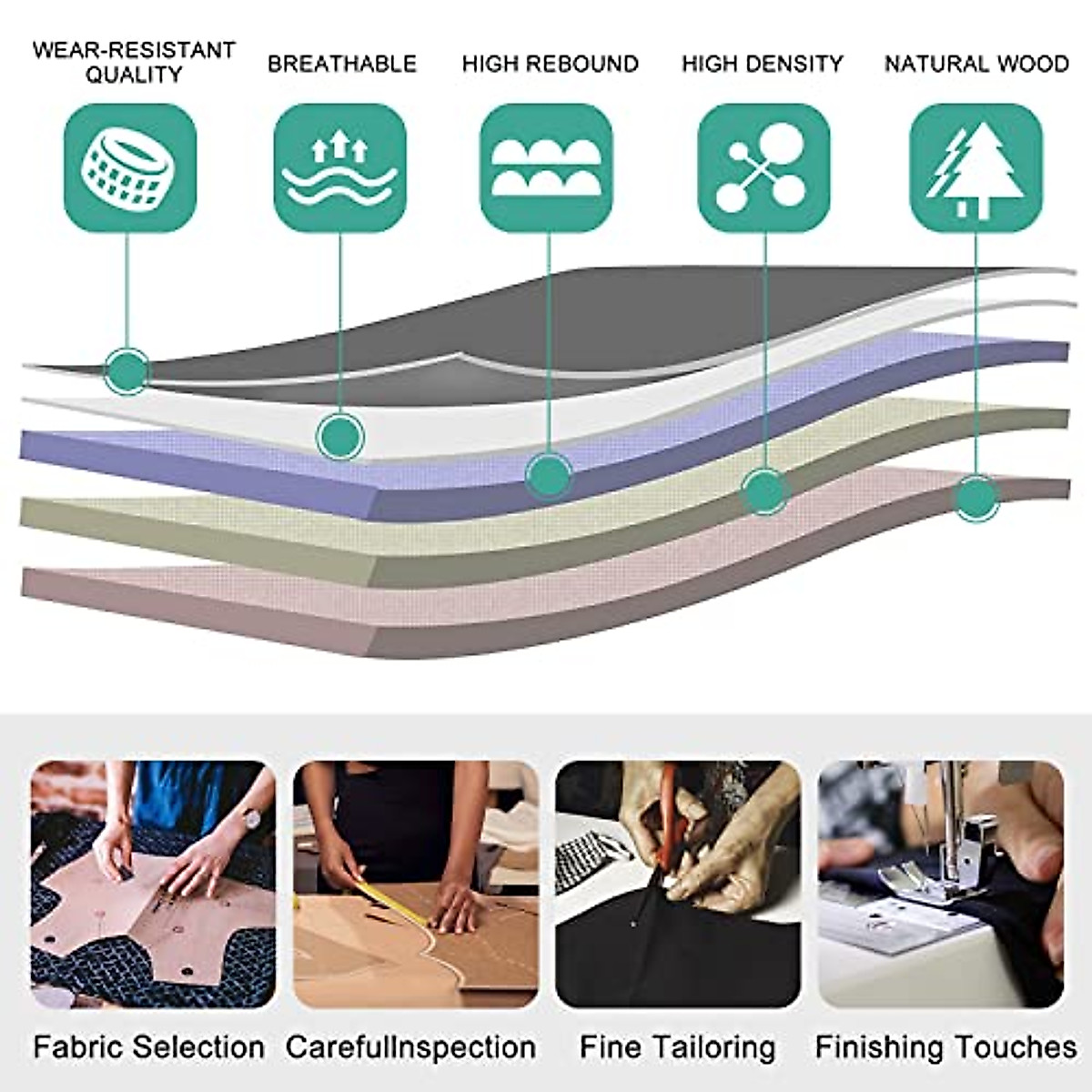 500lbs Big and Tall Office Chair Ergonomic Wide Seat Desk Chair with Head Lumbar Support Armrest, Heavy Duty Adjustable Rolling Swivel Computer Chair 49.3" H High Back PU Leather Executive Task Chair