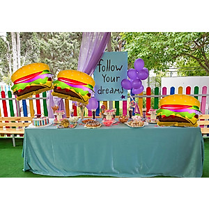 2PCS Hamburger Balloons Foil Aluminum Food Balloon Birthday Party Decorations