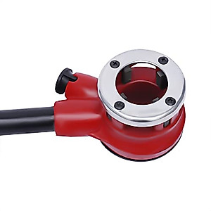 DNYSYSJ Ratchet Pipe Threader,Galvanized Pipe Threader Kit with 5 Iron Pipe Dies,Pipe Cutter Threading Tool 1/2" Up to 2" for Threading Metal and PVC Pipes