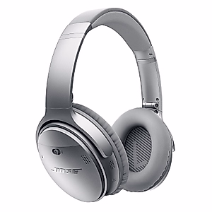 Bose QuietComfort 35 (Series I) Wireless Noise Cancelling Headphones - Silver (Renewed)