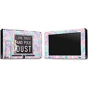 Skinit Decal Gaming skin compatible with Nintendo Switch Bundle - Officially Licensed Disney Tinker Bell Love Trust and Pixie Dust Design