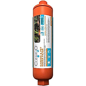 Clear2o® Garden & Pet Water Hose Filter - Reduces Chlorine, Lead, Heavy Metals - Ideal for Organic Farmers - (Orange)