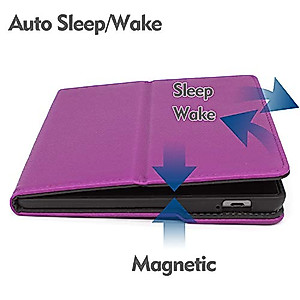E-Reader Case for 10th Generation-2019 and 9th Generation-2017 Released PU Leather Cover H01 – Purple