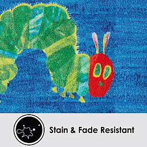 Eric Carle Elementary USA Map Kids Machine Washable Area Rug Blue/Red, 35"x51"