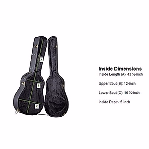 Yamaha FG820 12-String Acoustic Guitar and Yamaha AG1-HC Hard Case Dreadnought Acoustic Guitar Case