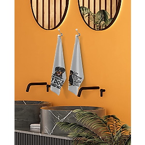 Funny Rottweiler Dog Absorbent Kitchen Towels And Dishcloths 16×24 Inches Set Of 4,Cute Rottweiler Lovers Gifts Hand Towel Dish Towel Tea Towel For Kitchen Bathroom Decor,Rottweiler Owners Gifts