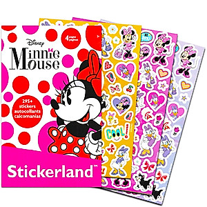 Minnie Mouse Bedspread Twin Set for Kids - Bundle with Minnie Mouse Quilted Bedspread for Twin Bed Plus Stickers, More | Minnie Mouse Twin Bedding Set for Girls