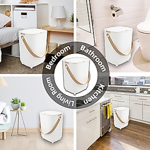 Smart Touchless Trash Can, 4.2 Gallon Motion Sensor Small Waterproof Garbage Can with Lid, Rechargeable Automatic Electric Rubbish Bin with Handle for Bathroom, Kitchen, Office, Living Room, RV