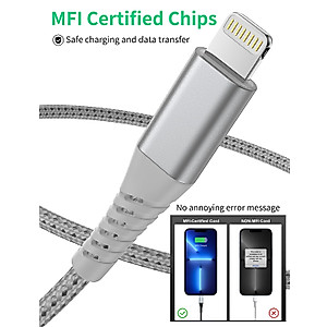 2 FT iPhone Charging Cable (3Pack, Braided) USB A to Lightning Cable 2FT iPhone Charger Cord for Car 2 Foot Short Lightning Cable for Apple iPhone 14 13 12 11 Pro Max Mini 10 8 7 Plus XR XS, AirPods