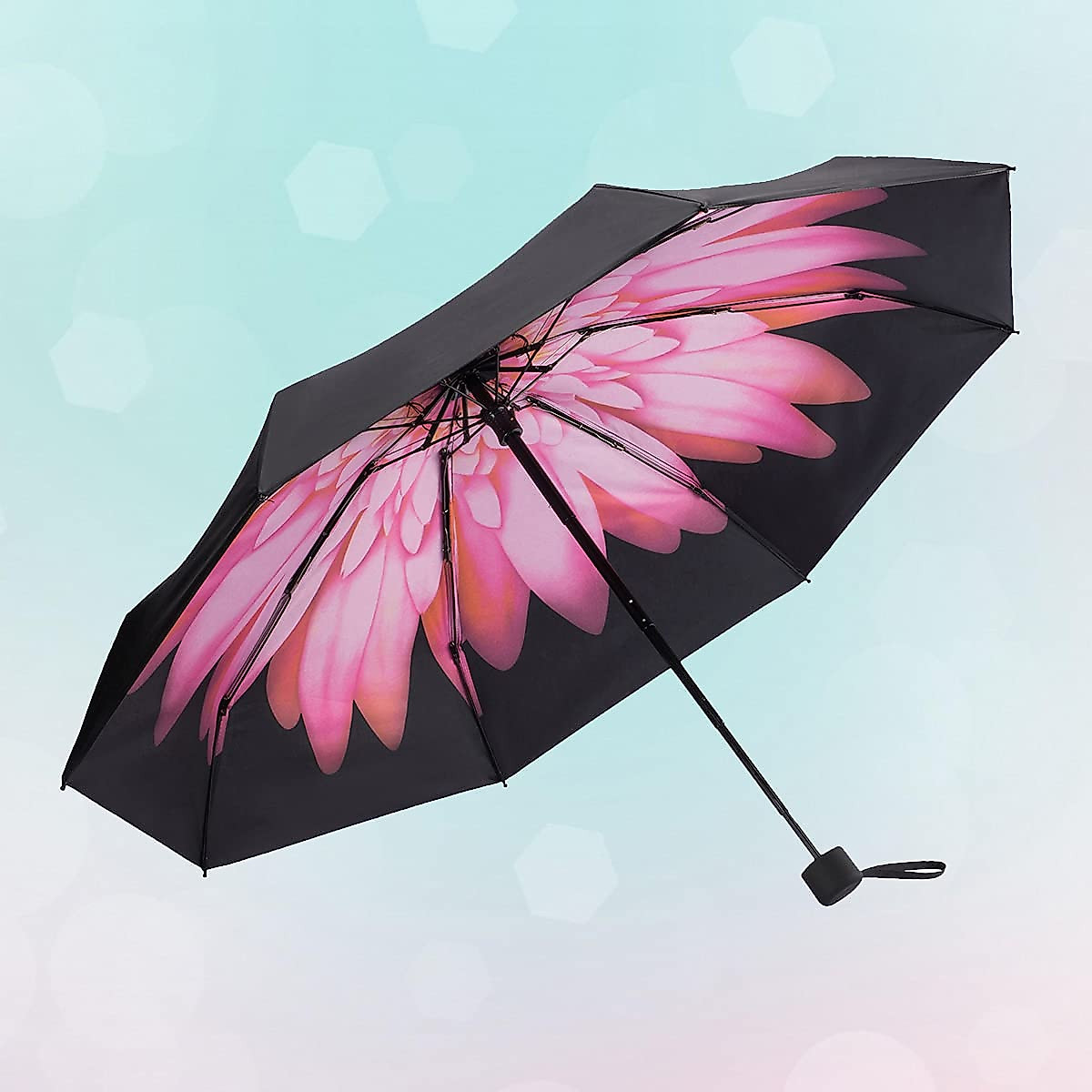NOOFORMER mini Travel sun & rain windproof Umbrella （8 Ribs）- Lightweight Compact Parasol with 95% UV Protection for Men Women Multiple Colors