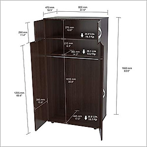 Inval 4-Door Armoire Wardrobe, Espresso