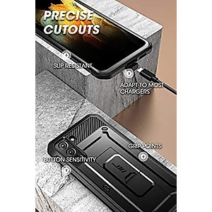 SUPCASE UBPro Series Case for Galaxy S21+ Plus 5G (2021 Release), Full-Body Dual Layer Rugged Holster & Kickstand Case Without Built-in Screen Protector (Black)