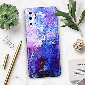 DesignSkinz Abstract Blue & Pink Surface Protective Vinyl Decal Wrap Skin Cover Compatible with The Samsung Galaxy S20 (Screen Trim & Back Glass Skin)