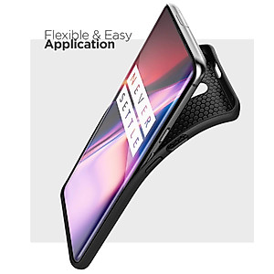 ENCASED OnePlus 7 Pro Case (Thin Armor) Slim Fit Flexible Grip Phone Cover - Black