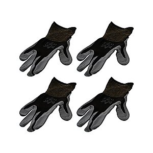4 Pack Showa Atlas 370BBK Atlas Nitrile Tough Gloves - Large