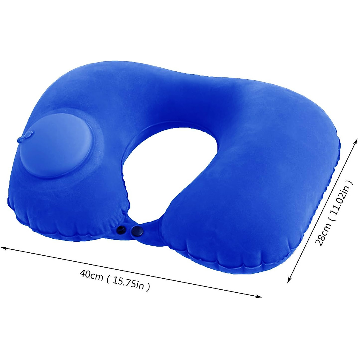 Dufominc Inflatable Travel Neck Pillow for Camping and Traveling Portable U-Shaped Pillow Suitable for Sleep Rest Car Office and Outdoor - Navy Blue