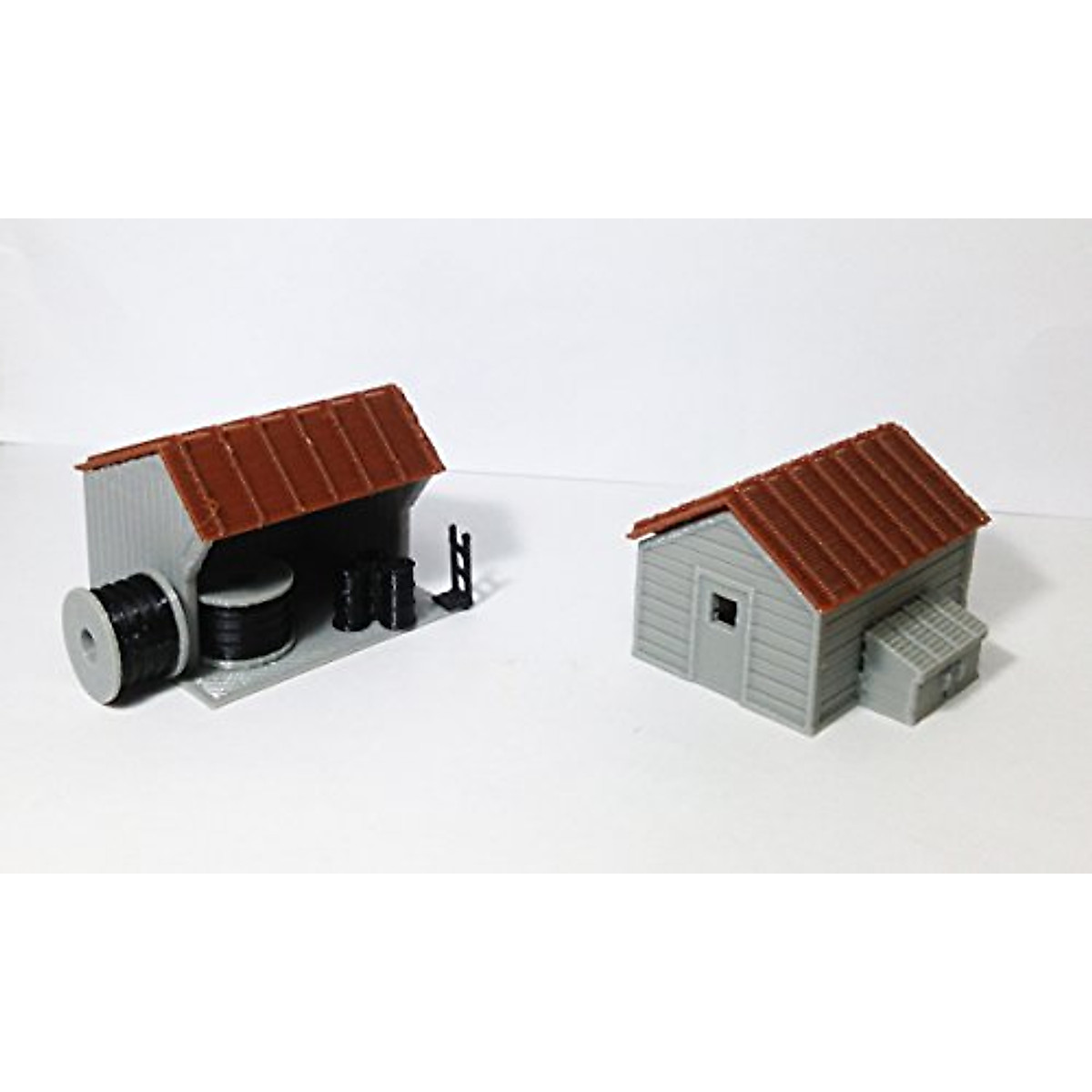 Outland Models Train Railway Layout Trackside House Equipment Shed Set HO Scale