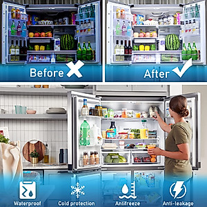 hansang Refrigerator Light Bulb E26 Base, 60Watt Equivalent, 5000K Daylight, Watreproof Appliance Fridge Bulbs, A15 LED Small Light Bulb Frigidaire Freezer Bulbs, 120V, 600LM, 2 Pack, Non-Dimmable