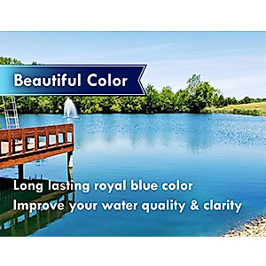Pond Champs Blue Lake and Pond Dye - One Gallon of Professional Lake & Pond Dye - Treats Up to 1 Acre - Royal Blue Color - Safe for Fish, Wildlife, Pets & Children