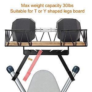 TJ.MOREE Ironing Board Holder Wall Mount - Laundry Room Iron and Ironing Board Hanger Laundry Room Decor Organization and Storage (T&V Shaped)