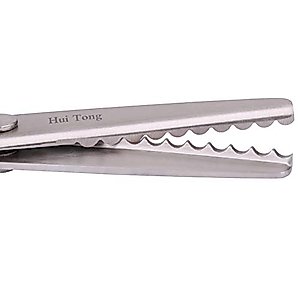 Hui Tong Strong & Sharpe Pinking Shears,Pinking Shears Scissors for Fabric, Serrated and Scalloped Scissors Fabric,3mm,5mm,7mm (Scalloped 7mm)